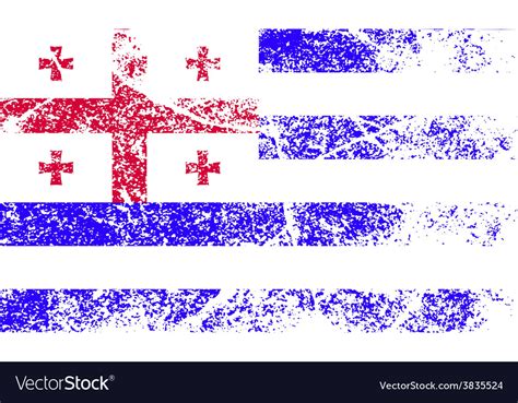 Flag Of Ajaria With Old Texture Royalty Free Vector Image