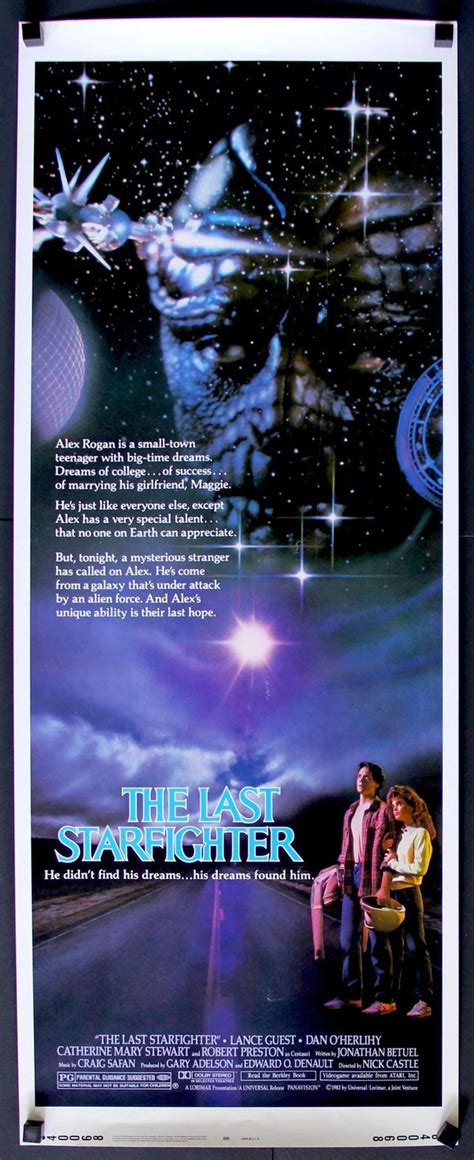The Last Starfighter 1984 Original Insert Movie Poster 14 X 36