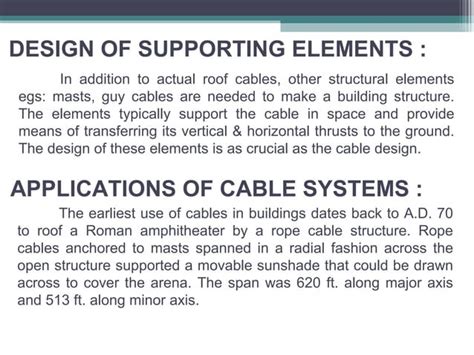 Cable Systems Form Active Structure System Ppt