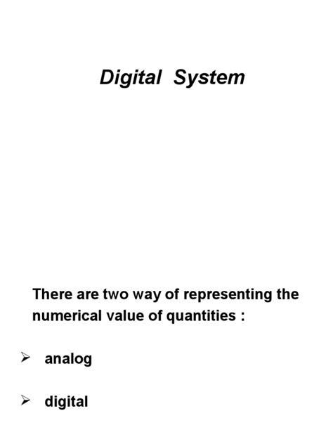 Class 21 Number Systems And Codes Pdf Electronic Circuits