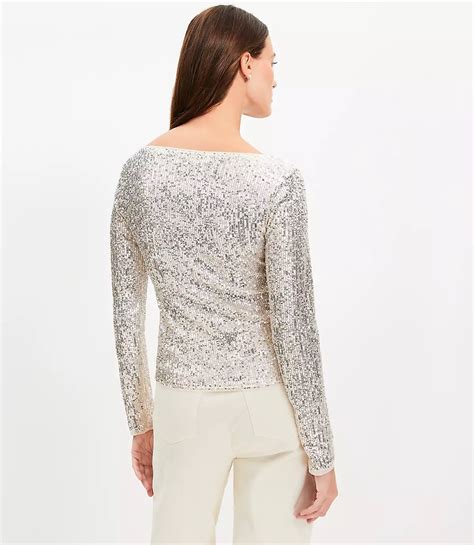 Sequin Long Sleeve Tee