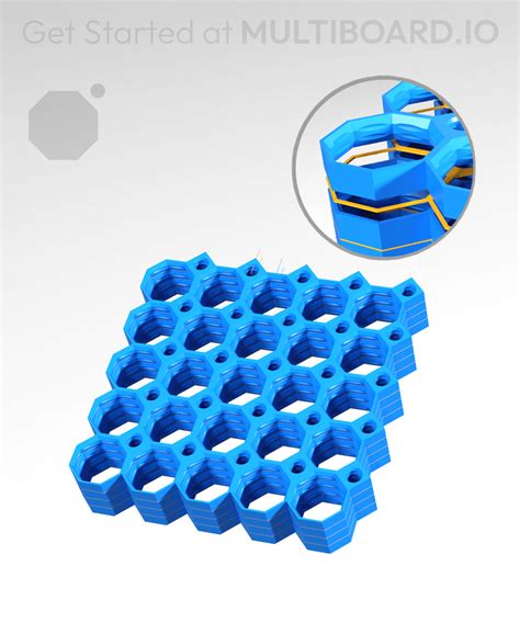 5x5 Multiboard Core Tile X4 Multi Material Stack 3d Model By