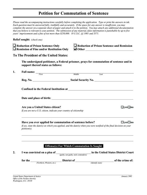 Commutation Fill Out And Sign Online Dochub