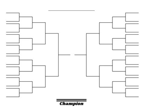 32 Team Printable Bracket Printable Free Templates