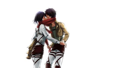 Eren And Mikasa Kiss Wallpapers Wallpapersafari