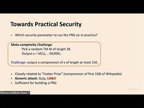 Free Video Cryptography And Meta Complexity Part 2 From Simons Institute Class Central