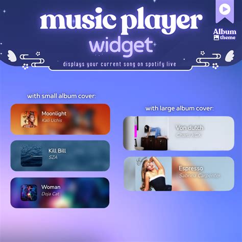 Music Widget Song Player For Streaming Album Icon Spotify Youtube