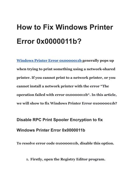 PPT How To Fix Windows Printer Error X B PowerPoint Presentation ID
