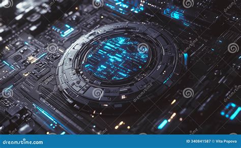 Microchip For Spaceships Production Of Rockets And Ships Computer Cpu