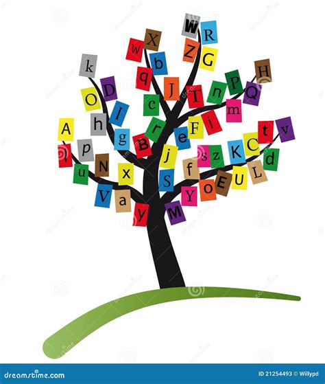 Alphabet Tree Stock Vector Illustration Of Symbol Green 21254493