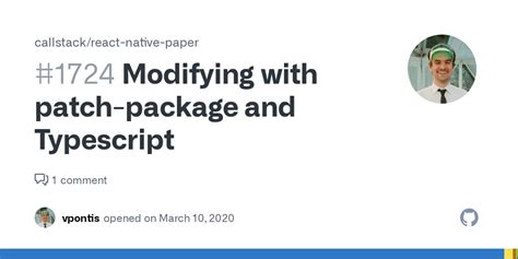 Modifying With Patch Package And Typescript Issue Callstack React Native Paper Github