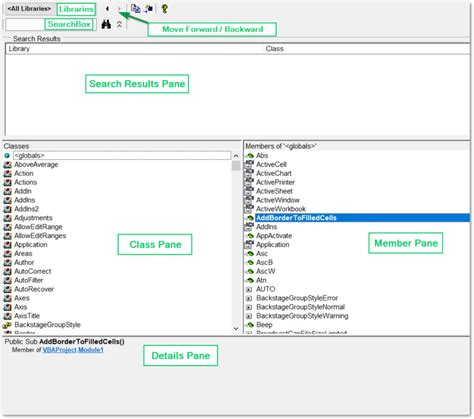 Object Browser In Vba Excel Unlocked
