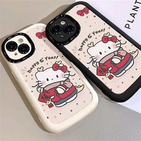 Ốp Điện Thoại Hello Kitty Quần Áo Màu Đỏ Hoạt Hình Tương Thích Cho