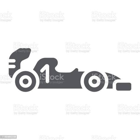 포뮬러 1 글리프 아이콘 스포츠 및 자동차 자동차 경주 기호 벡터 그래픽 흰색 배경에 단색 패턴 10에 대한 스톡 벡터 아트 및