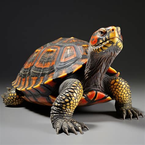 Premium Ai Image Turtle On A Gray Background