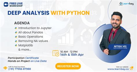 learnbay on linkedin join our 2 days free live masterclass deep analysis with python to…
