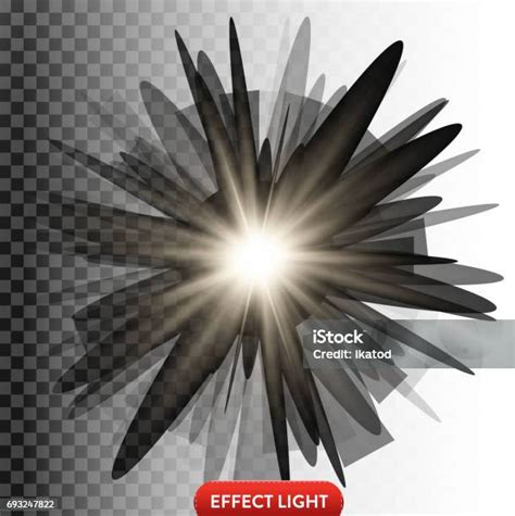 광선으로 빛나는 조명 효과의 그림을 벡터와 렌즈 플레어 광선에 대한 스톡 벡터 아트 및 기타 이미지 광선 광학 작용 나이트클럽 Istock