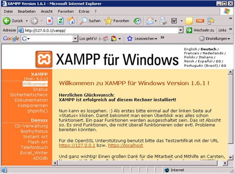 Web Server Mit Xampp