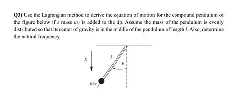 Solved Q3 ﻿use The Lagrangian Method To Derive The Equation