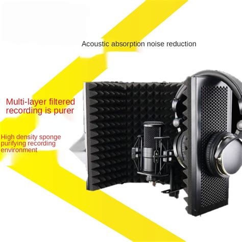 Microphone Isolation Shield 3 5 Panel Wind Screen Grandado