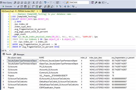 Rebuild And Reorganize Indexes In Sql Server Database Qne Optimum Sdn Bhd