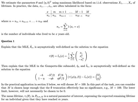 Solved We Estimate The Parameters θ ﻿and ηbt ﻿using