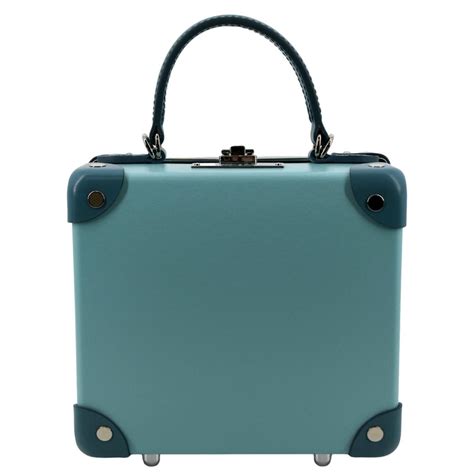 Tiffany And Co Globe Trotter Leather Trunk Shoulder Bag Blue