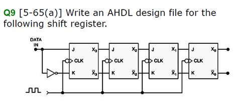 q9 [5 65 a ] write an ahdl design file for the
