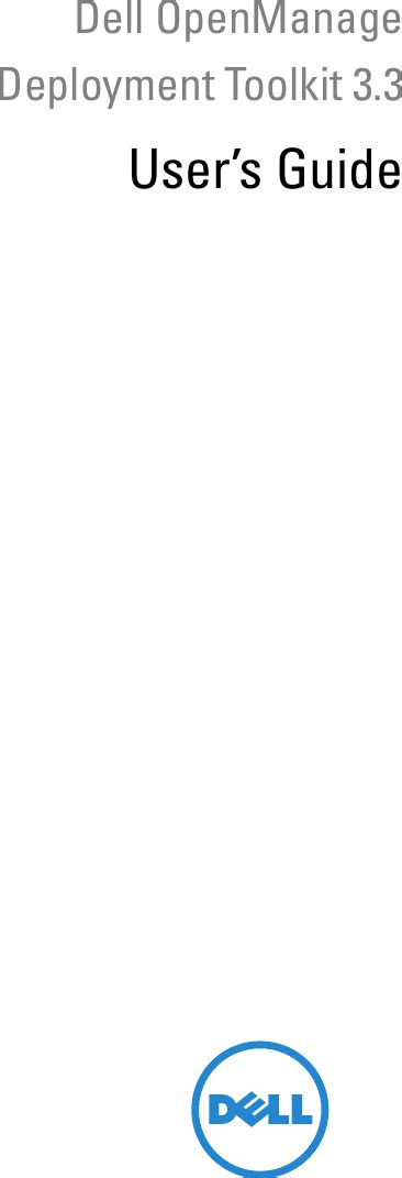 Dell Openmanage Deployment Toolkit Version 3 Users Manual 3 3 User S Guide