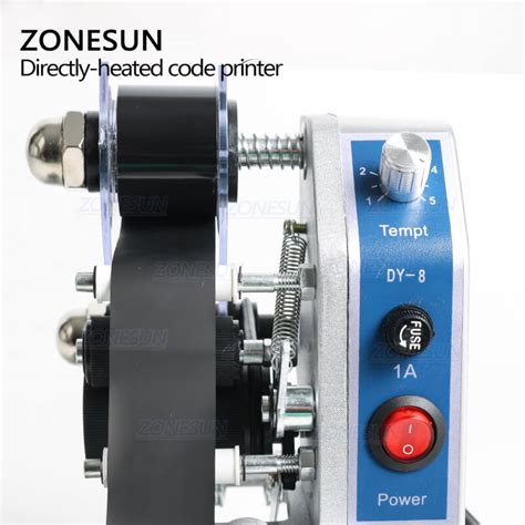 Zonesun Manual Hand Operated Hot Stamp Printer Ribbon Date Coder Codin
