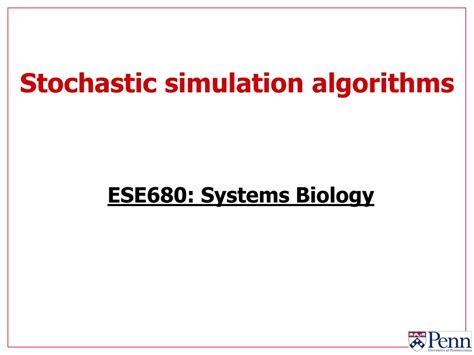ppt stochastic simulation algorithms powerpoint presentation free