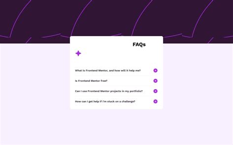 Frontend Mentor Faq Accordion Using Pure Html Css And Js Coding