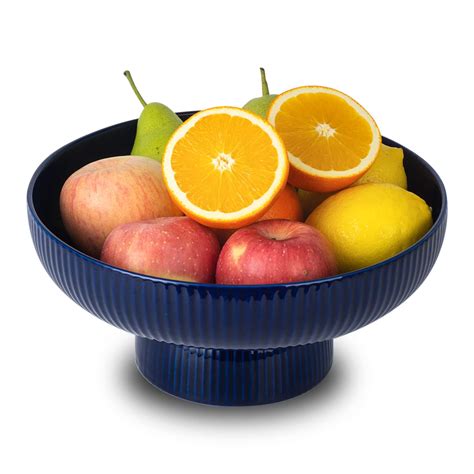 Latitude Run® Ceramic Fruit Bowl With Draining Holes 10 Large Fruit