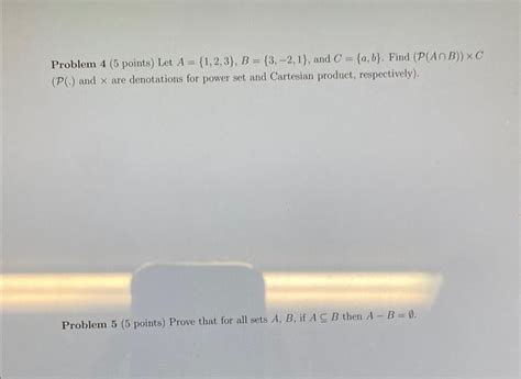 solved problem 4 5 points let a {1 2 3} b {3 −2 1} and