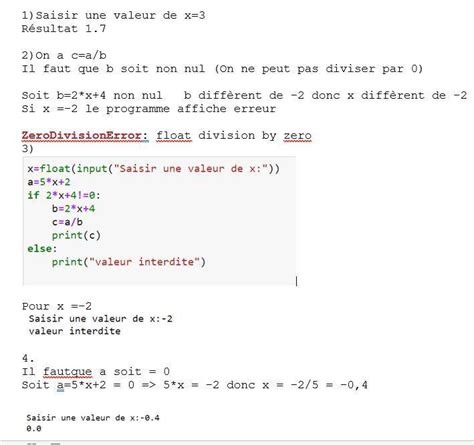 Algo And Prog 90 On Considère Le Programme En Python Suivant X Float