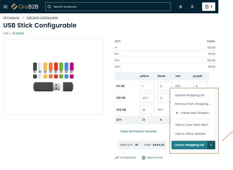 Create An Order Via Matrix Form In The Storefront Orocommerce Orocrm And Oroplatform