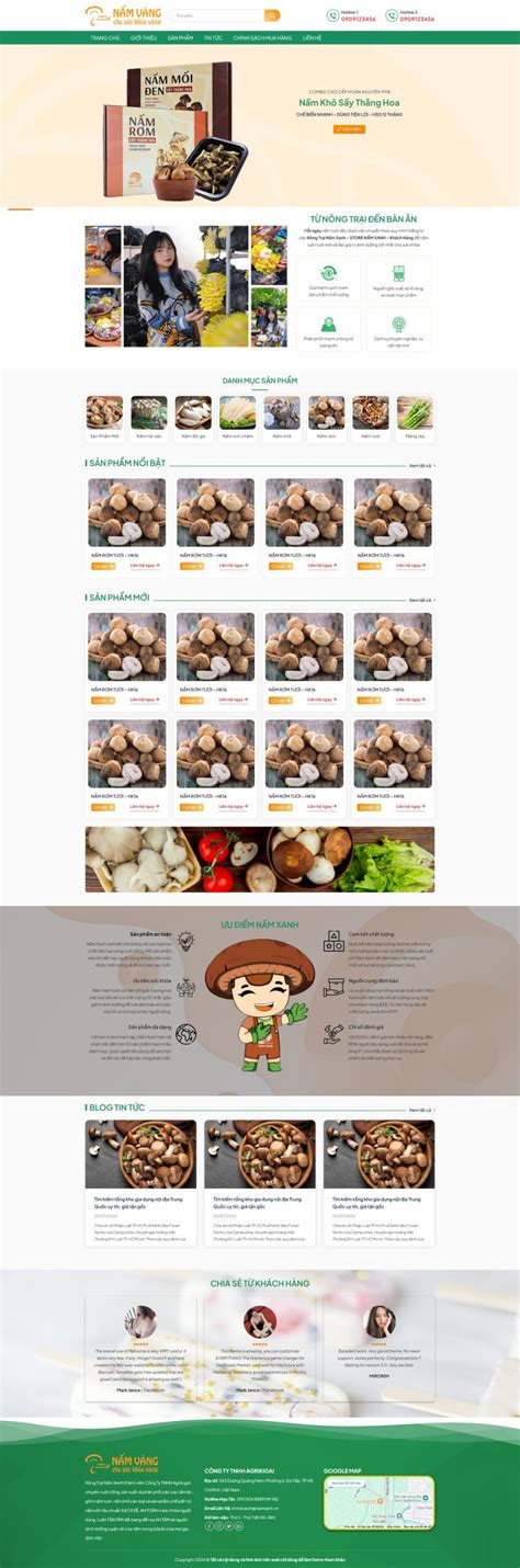 Source Code Mẫu Website Trang Trại Bán Nấm Chuẩn đẹp 2025 Themevip Source Code Mẫu Website