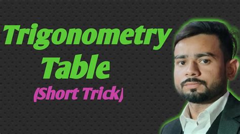 Trigonometry Table Trigonometry Table Trick 🔥 Youtube