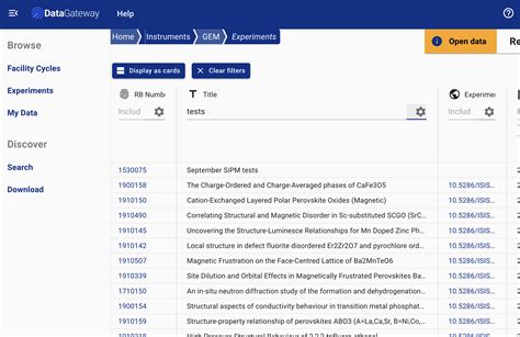 Issue When Filtering By Title · Issue 1408 · Ral Facilities