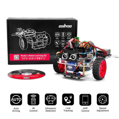 osoyoo model 3 robot car diy starter kit for arduino remote control app educational motorized