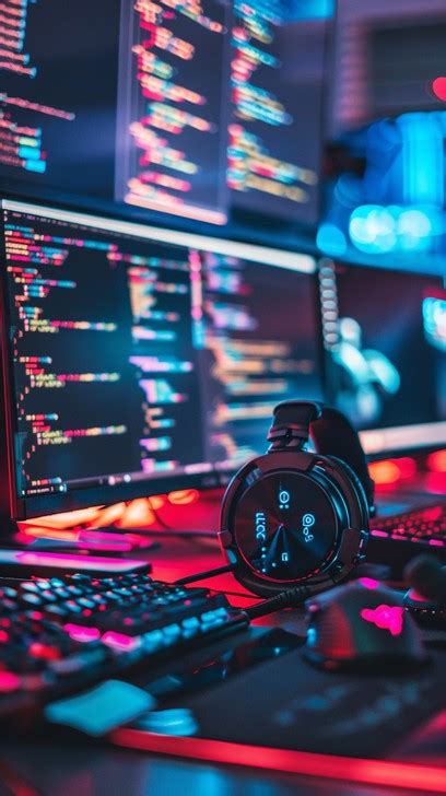 Free Coding Workspace Setup Image Download At Stockcake