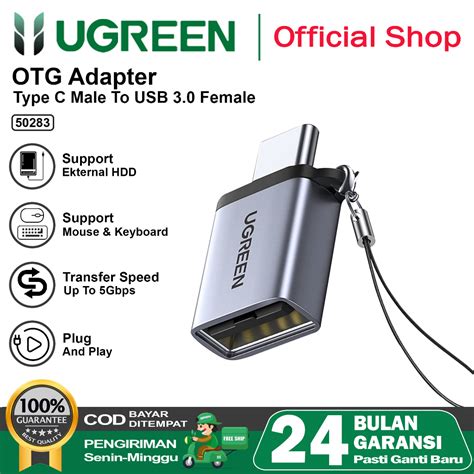 Jual Ugreen Adapter Otg Usb Type C To Usb Female Shopee Indonesia