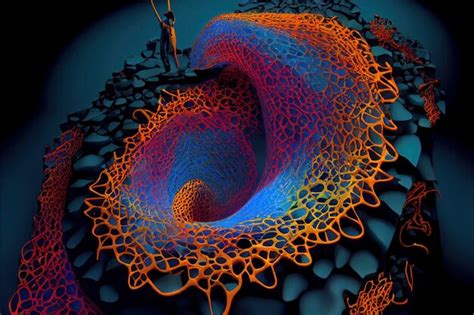 3d Geometric Figures Parametric Patterns Seamless Kaleidoscope Created With Generative Ai