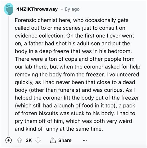 Of The Wildest Things Seen By People Working In Forensics Cracked