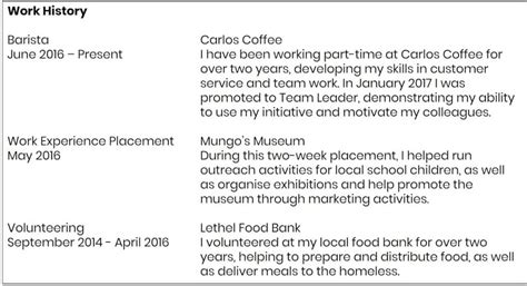 What To Include In The Work Experience Section Of Your CV