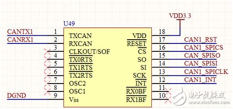 Mcp2515的osc1和osc2管脚悬空有没有问题？ 微波eda网