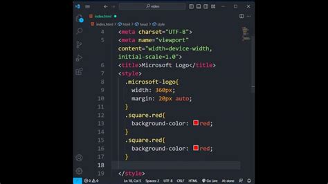Microsoft Logo Using Html And Css Youtube