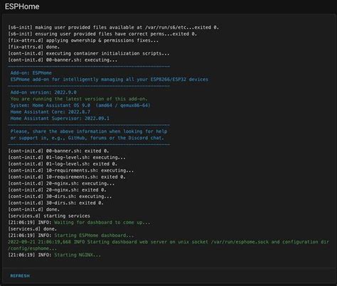 esphome addon does not start anymore esphome home assistant community