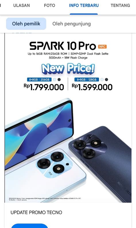 Tecno Spark 10 Pro Telepon Seluler Tablet Ponsel Android Lainnya Di Carousell