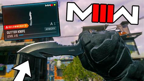 The GUTTER KNIFE In Modern Warfare 3 Early MW3 Gameplay YouTube